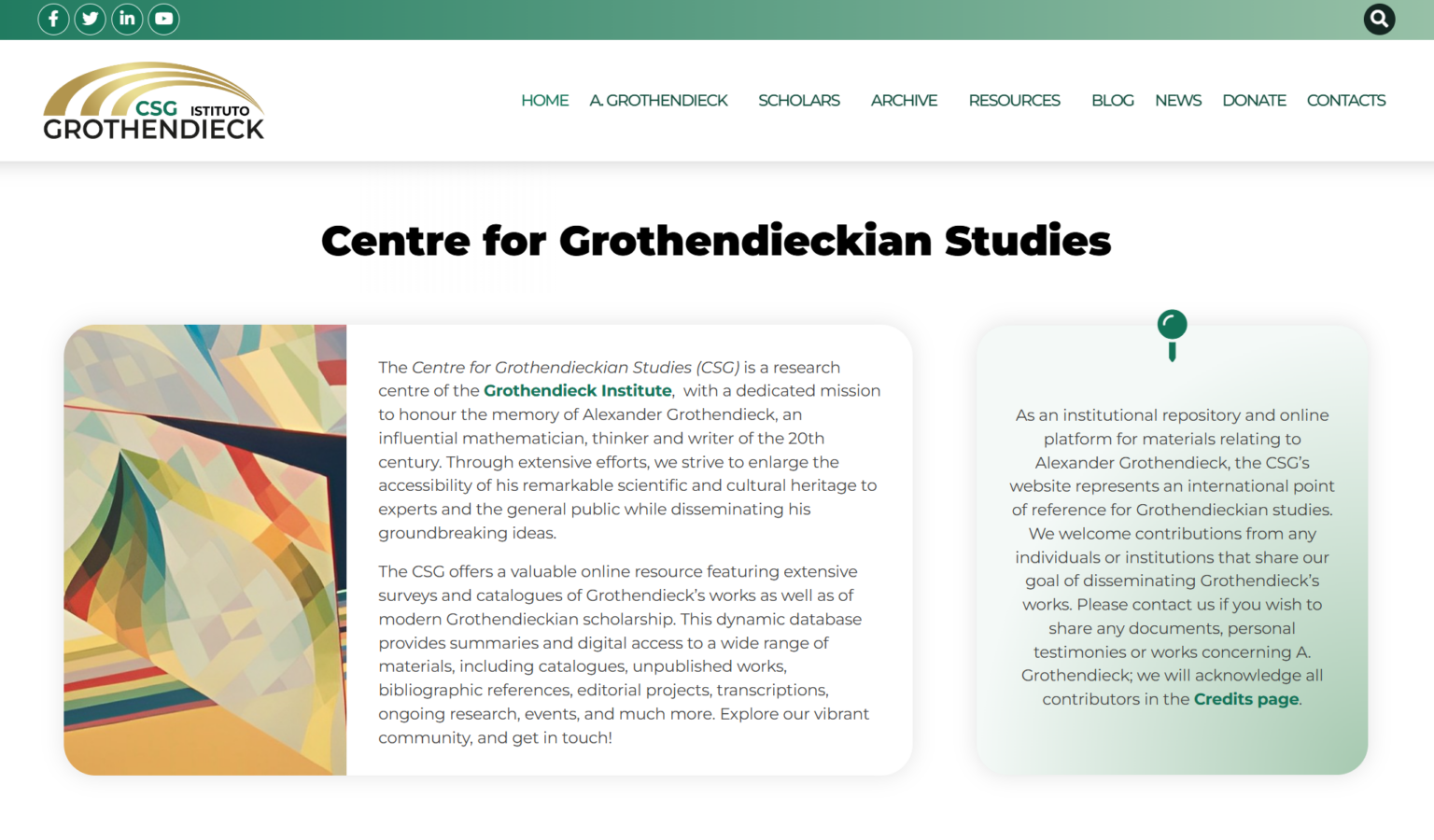 News - Istituto Grothendieck